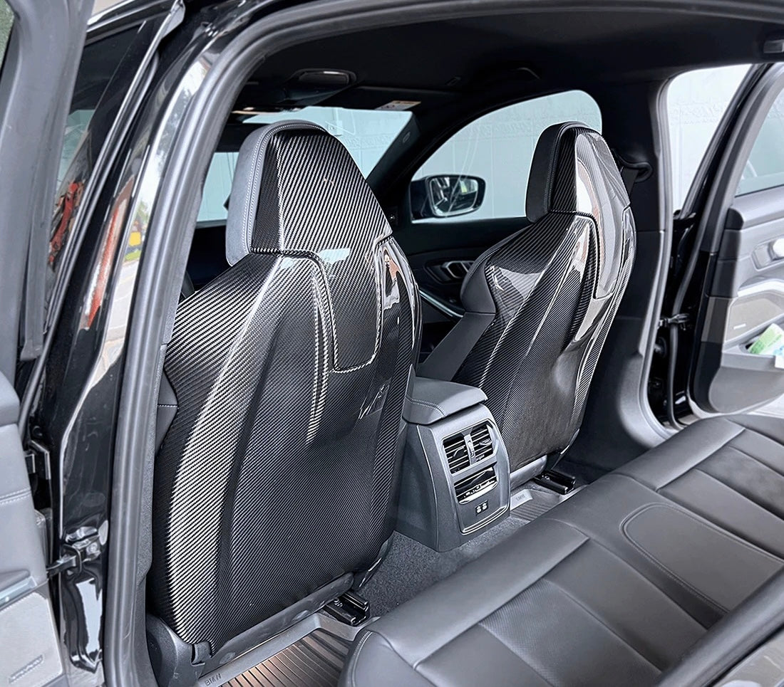 2019–2023 BMW M8 F91 / F92 / F93 Dry Carbon Fiber Seat Back Covers – LP ...